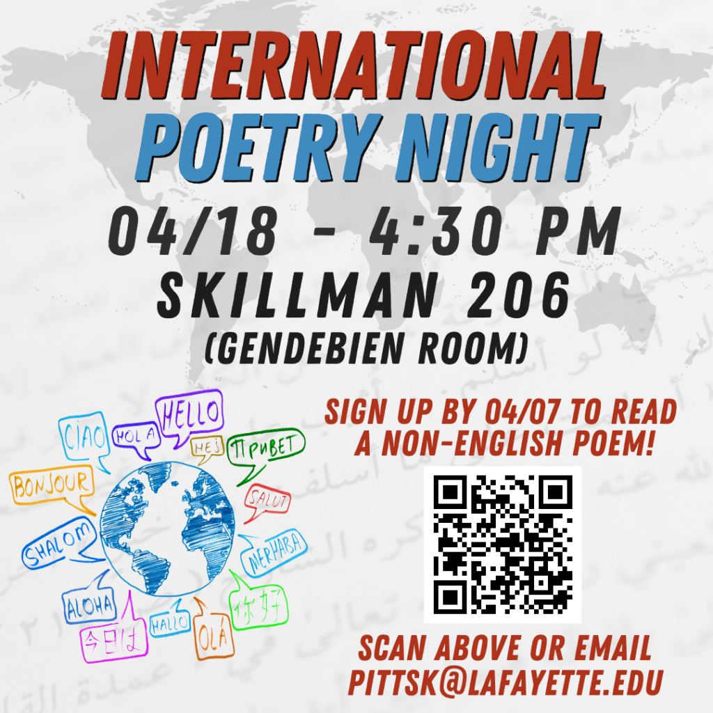Multilingual & International Poetry Celebrated in April · Libraries ...